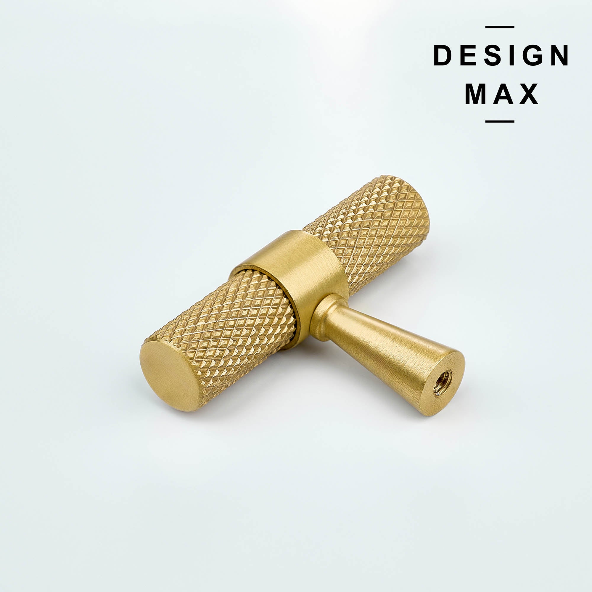 Niora Knurled Solid Brass Cabinet T Knob